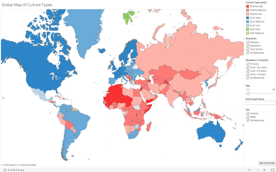 Updated Data for The Global Culture Map - Honor Shame