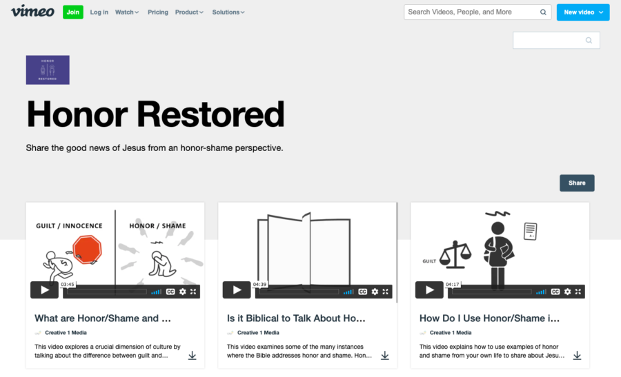 New Evangelism Training Videos (CRU) - Honor Shame New Evangelism Training Videos (CRU) - Honor Shame